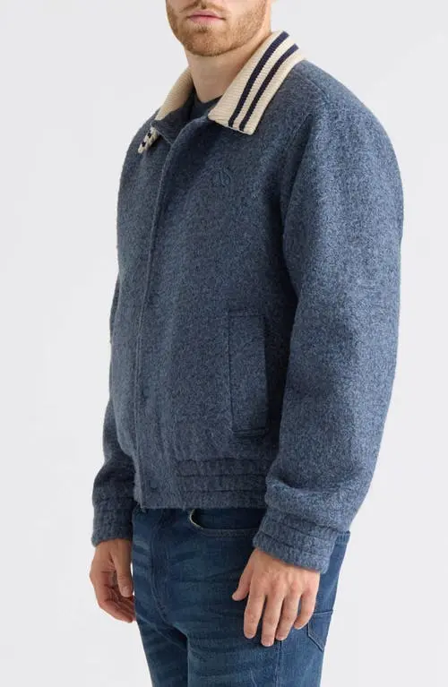 Scotch & Soda Cambie Boucl9 Varsity Jacket - Cloudburst
