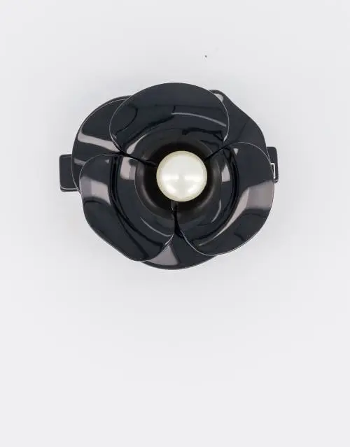 Alexandre De Paris Camelia Mythique Acetate And Pearl Hair Barrette