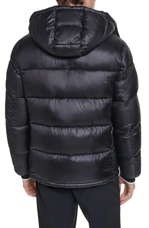 Karl Lagerfeld Paris Down Hooded Puffer Jacket