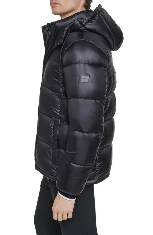 Karl Lagerfeld Paris Down Hooded Puffer Jacket