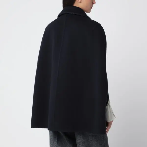 Bottega Veneta Short Wool And Cashmere Cape Coat