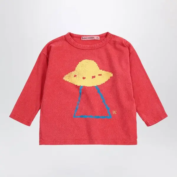 BOBO CHOSES Pixel Abduction T-shirt In Organic Cotton
