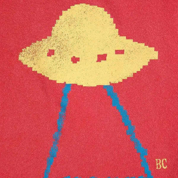 BOBO CHOSES Pixel Abduction T-shirt In Organic Cotton