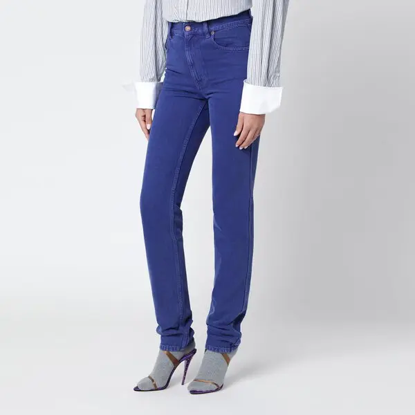 Chloé Royal Indigo Jeans In Cotton Denim