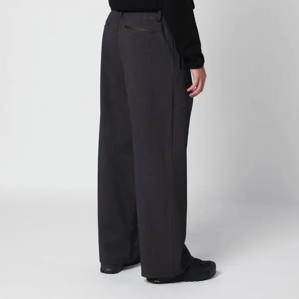 HIKING PATROL Dark Pleated Trousers In Viscose Blend
