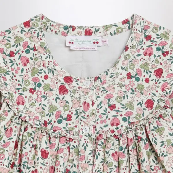 Bonpoint Pink Mavis Dress With Floral Print