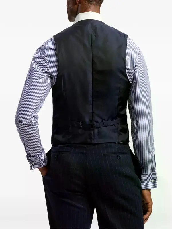 Ralph Lauren Purple Label Pinstripe Double-breasted Wool Waistcoat