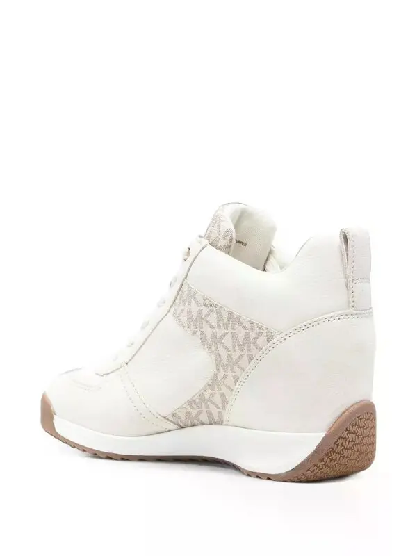 Michael Kors Nikko Monogram-print Wedge Sneakers