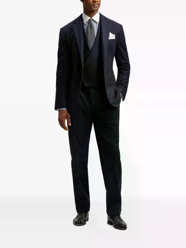 Ralph Lauren Purple Label Kent Pinstriped Single-breasted Wool Suit