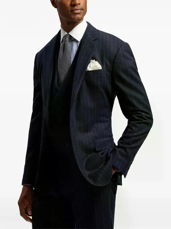 Ralph Lauren Purple Label Kent Pinstriped Single-breasted Wool Suit