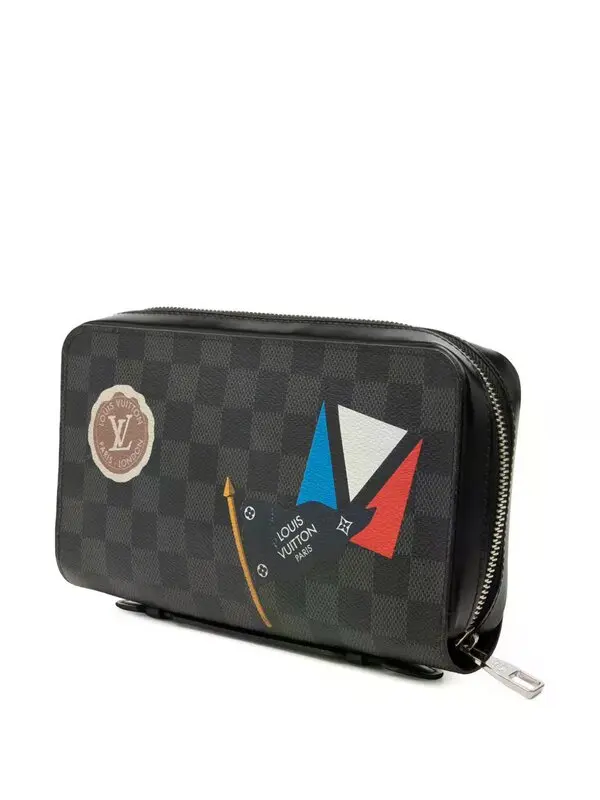 LOUIS VUITTON 2017 Damier Graphite League Zippy Xl Wallet Long Wallets