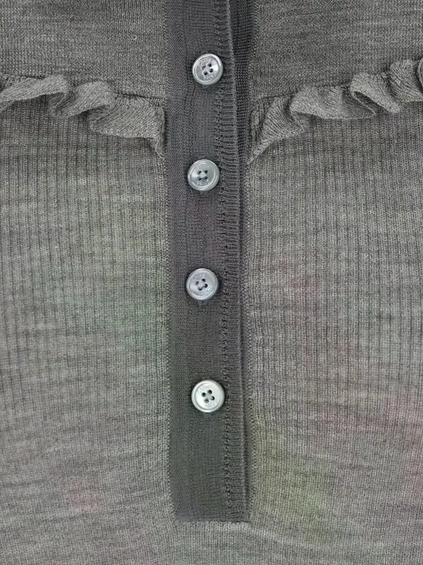 Chloé Ruffled Henley Top