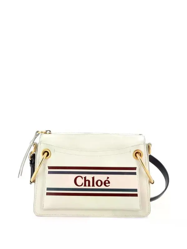 Chloé Roy Logo Printed Leather Small Shoulder Bag