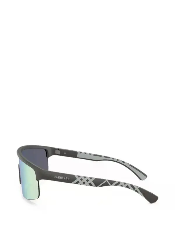 Burberry Semi-rim Rectangle-frame Sunglasses
