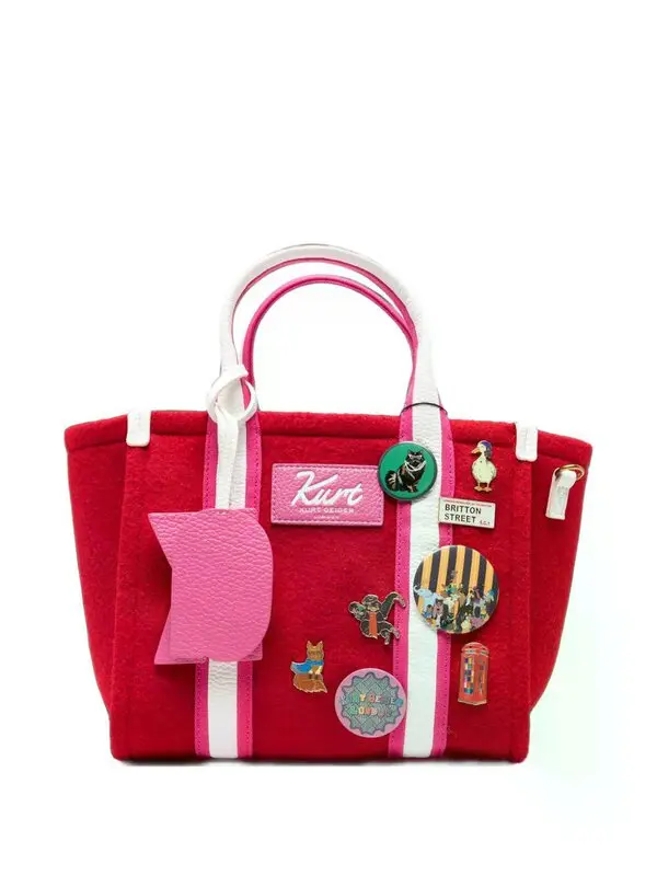 Kurt Geiger Patch-detail Striped Tote Bag