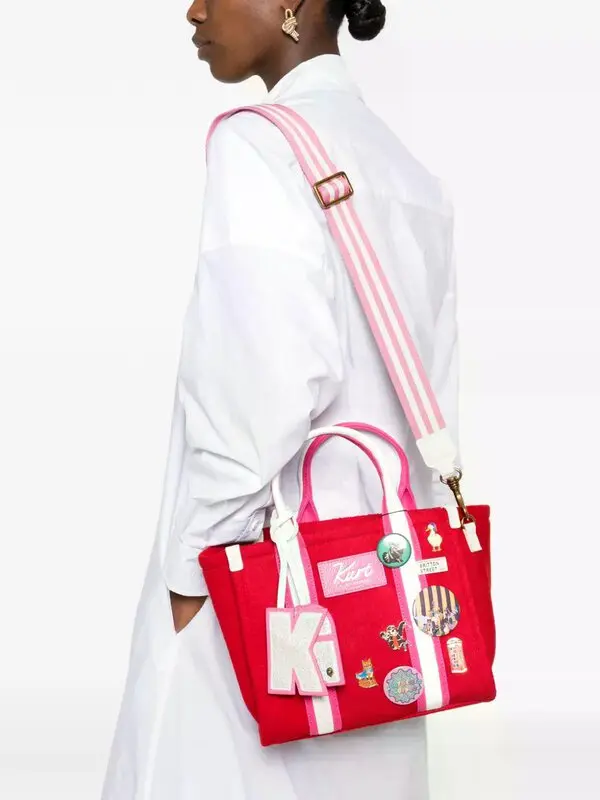 Kurt Geiger Patch-detail Striped Tote Bag