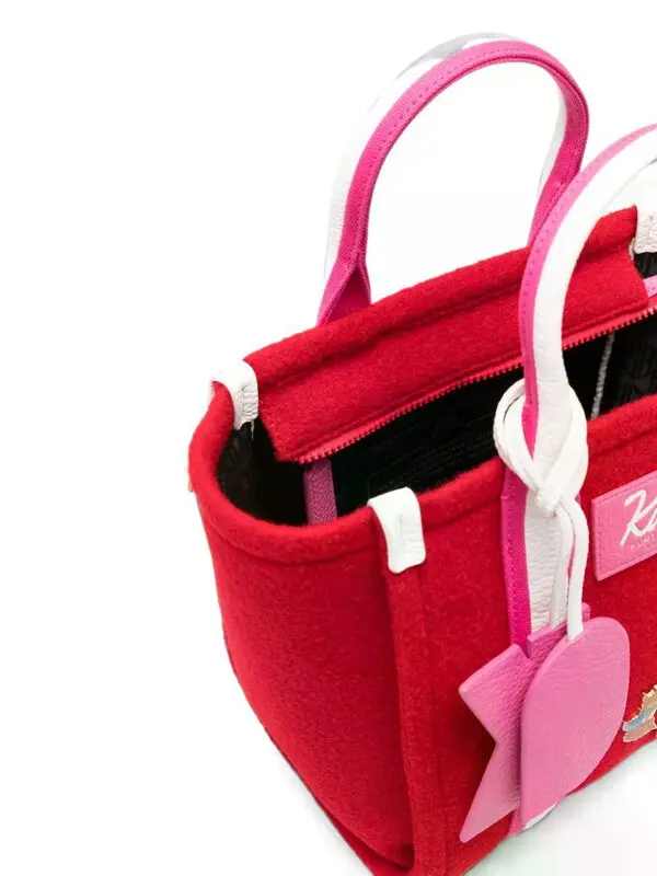 Kurt Geiger Patch-detail Striped Tote Bag