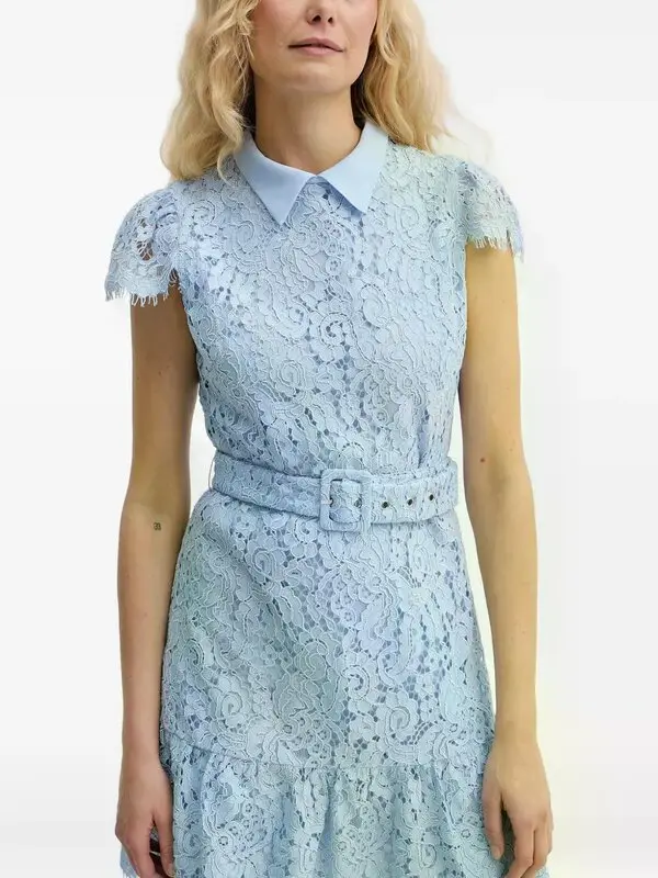 SILVIAN HEACH Belted Floral-lace Mini Dress