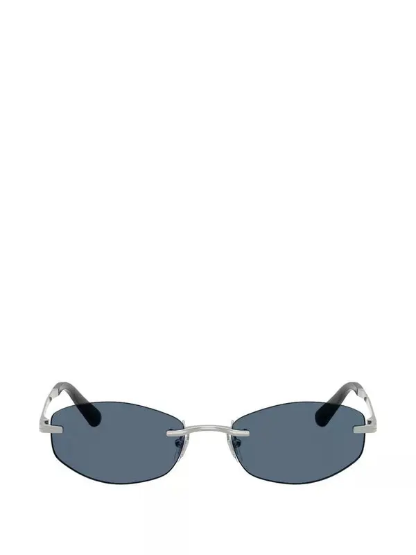 Versace Oval-frame Rimless Sunglasses