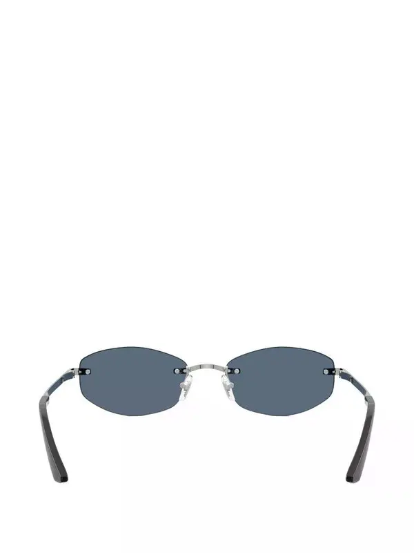 Versace Oval-frame Rimless Sunglasses