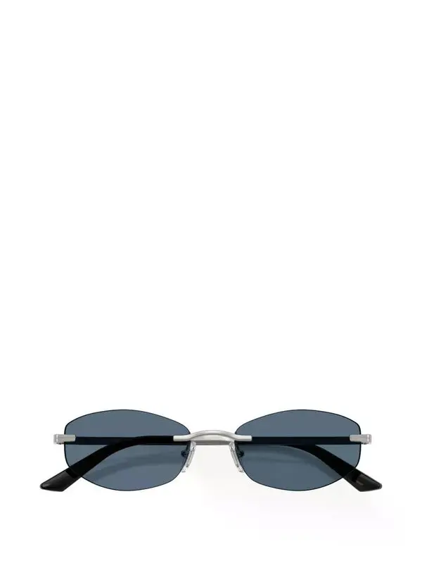 Versace Oval-frame Rimless Sunglasses