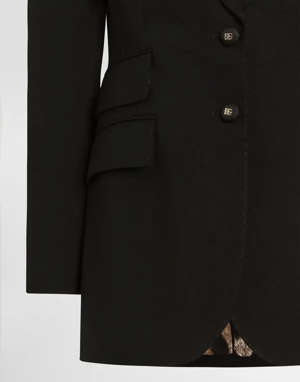 Dolce & Gabbana Turlington Single-breasted Jacket With Leopard-print Lining