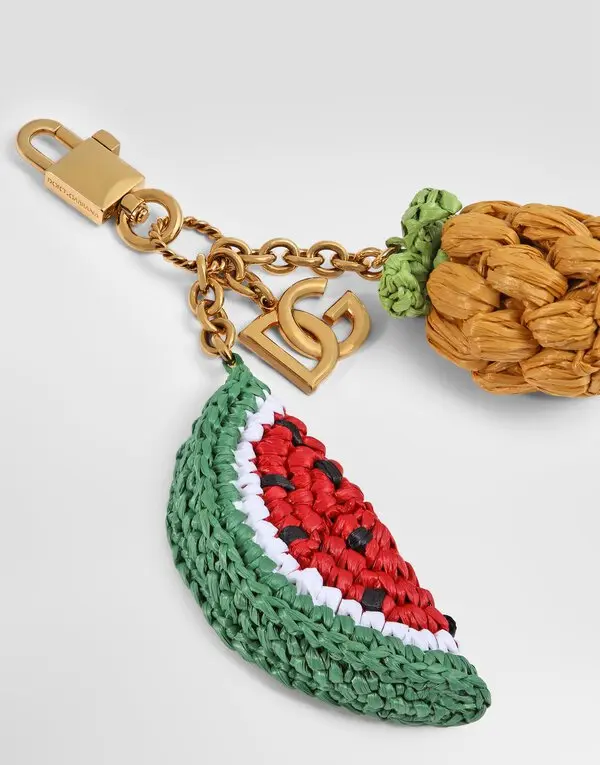 Dolce & Gabbana Raffia Charms Keyring
