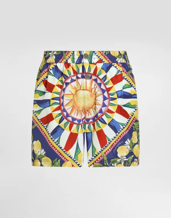 Dolce & Gabbana Carretto-print Swim Boxer Shorts - Multicolor