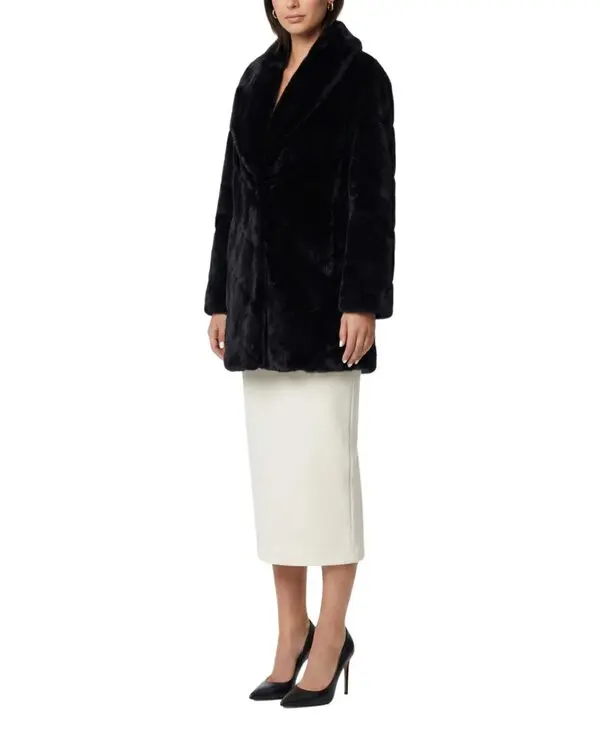 LYLA GRANT Faux Fur Mink Stroller Coat