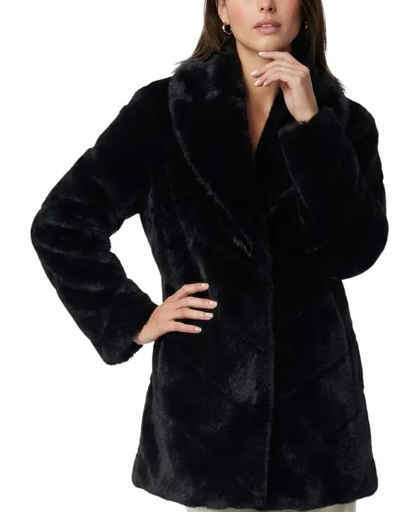 LYLA GRANT Faux Fur Mink Stroller Coat
