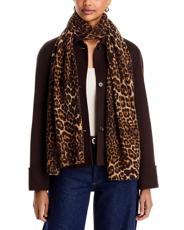 AMICALE CASHMERE Cashmere Animal Print Scarf Exclusive