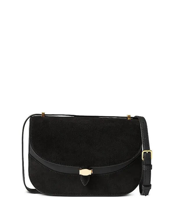 Veronica Beard Suede Shoulder Bag - Black