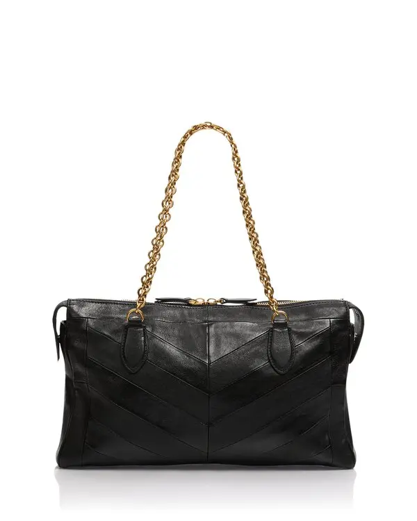 Valentino Garavani Vlogo Chevron Quilted Leather Shoulder Bag