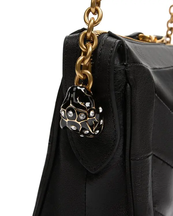 Valentino Garavani Panthea Small Leather Chevron Shoulder Bag