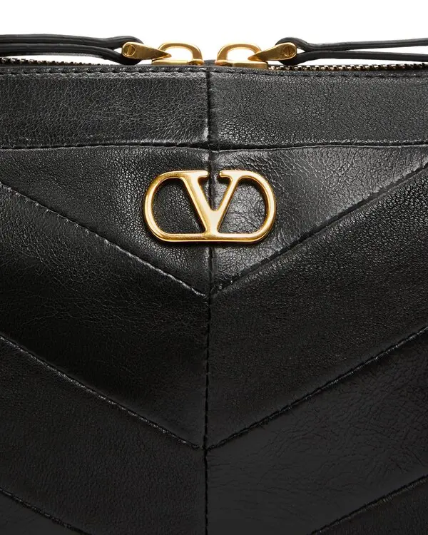Valentino Garavani Panthea Small Leather Chevron Shoulder Bag