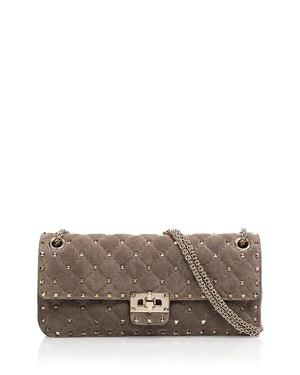 Valentino Garavani Rockstud Small Suede Shoulder Bag
