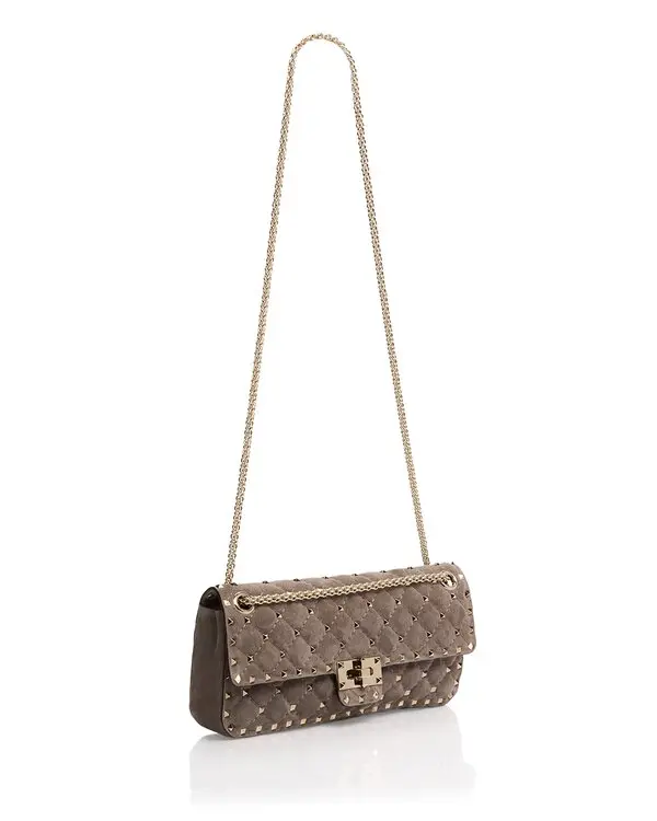 Valentino Garavani Rockstud Small Suede Shoulder Bag