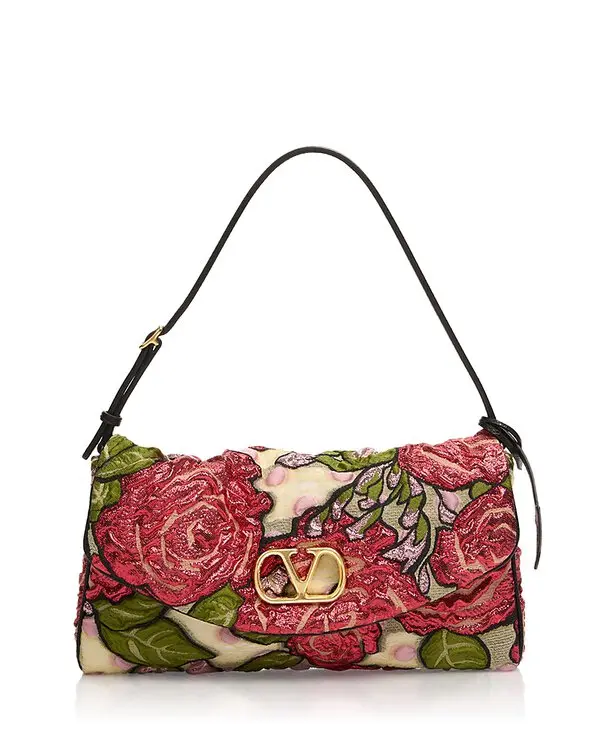 Valentino Garavani Rose Pattern Shoulder Bag - Multi