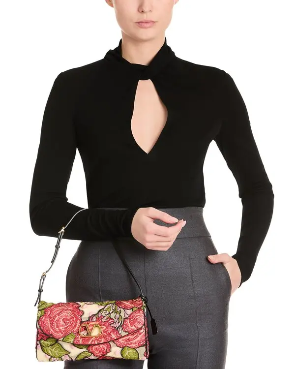 Valentino Garavani Rose Pattern Shoulder Bag