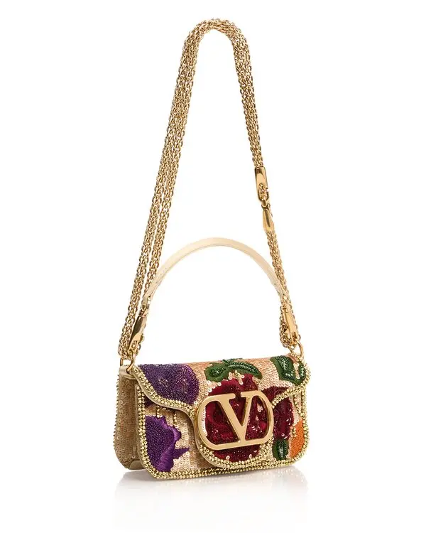 Valentino Garavani Loco Small Embellished Shoulder Bag