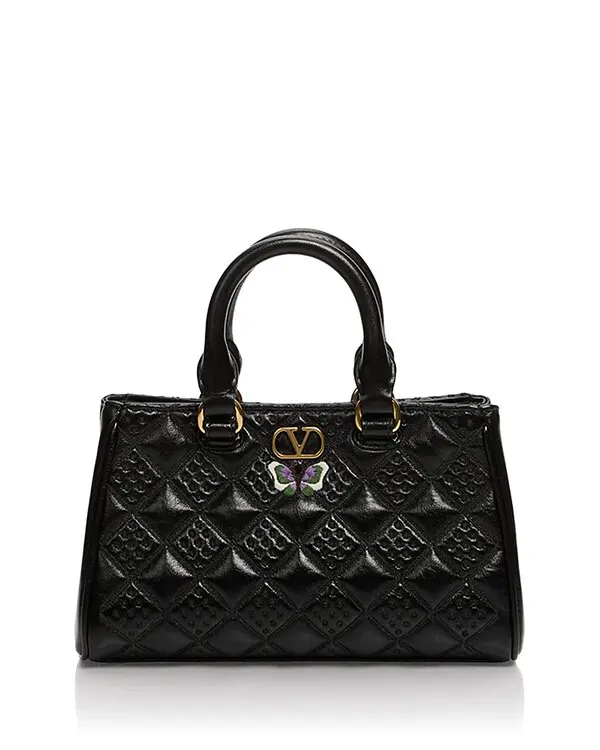 Valentino Garavani Vlogo Quilted Leather Mini Bag - Black Multi