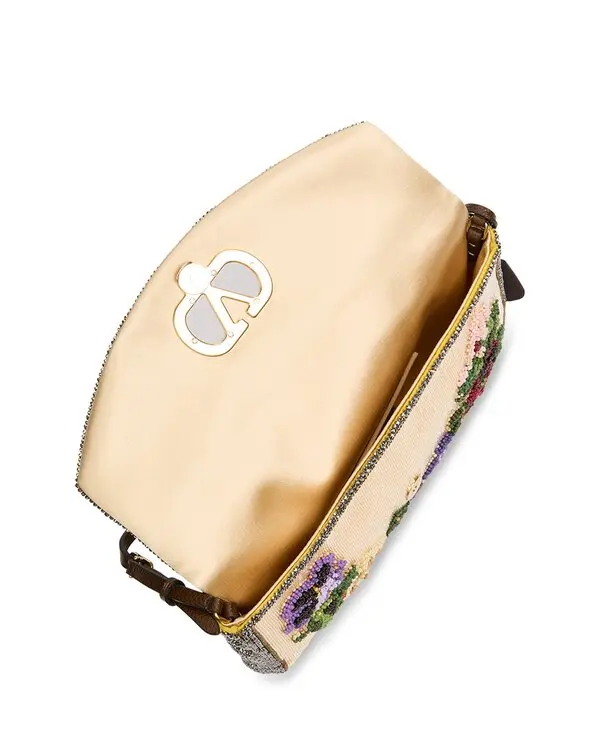 Valentino Garavani Crystal Trim Beaded Shoulder Bag
