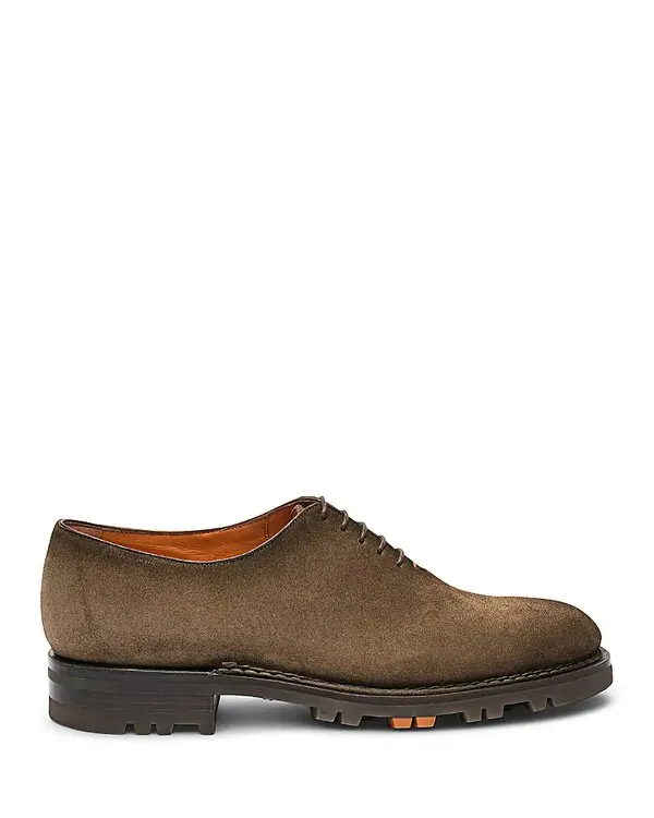 Santoni Suede Oxford Shoes
