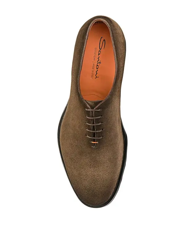 Santoni Suede Oxford Shoes