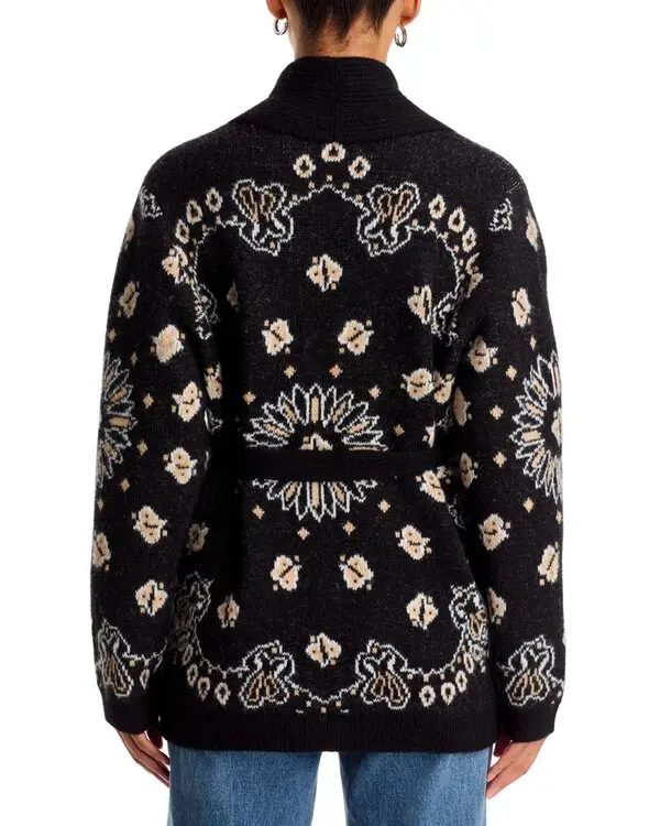 Aqua Shawl Collar Belted Cardigan Exclusive