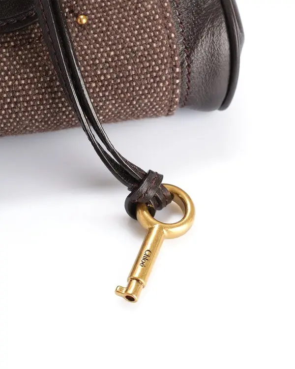 Chloé Paddington Striped Tapestry & Leather Shoulder Bag