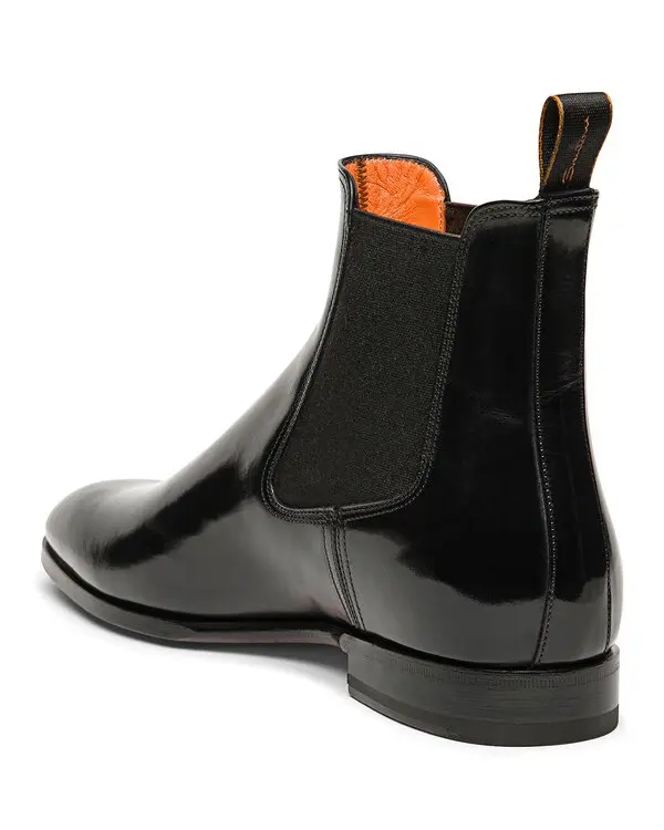 Santoni Leather Chelsea Boots