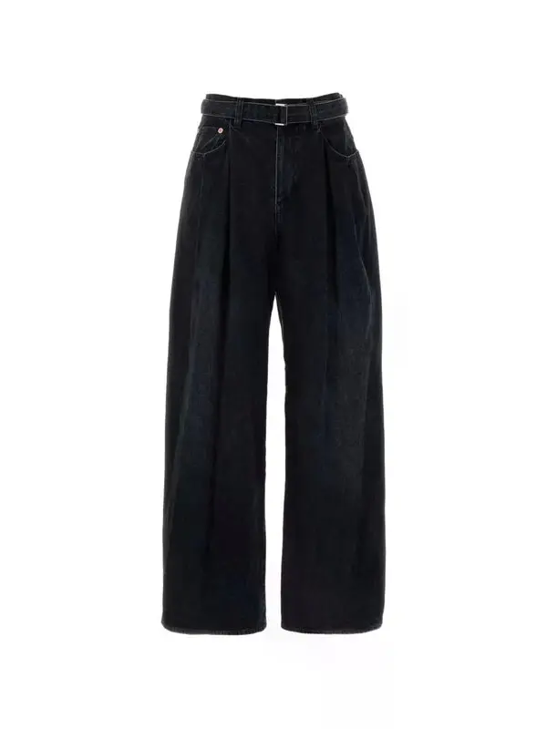 Sacai Belted Pleated Jeans