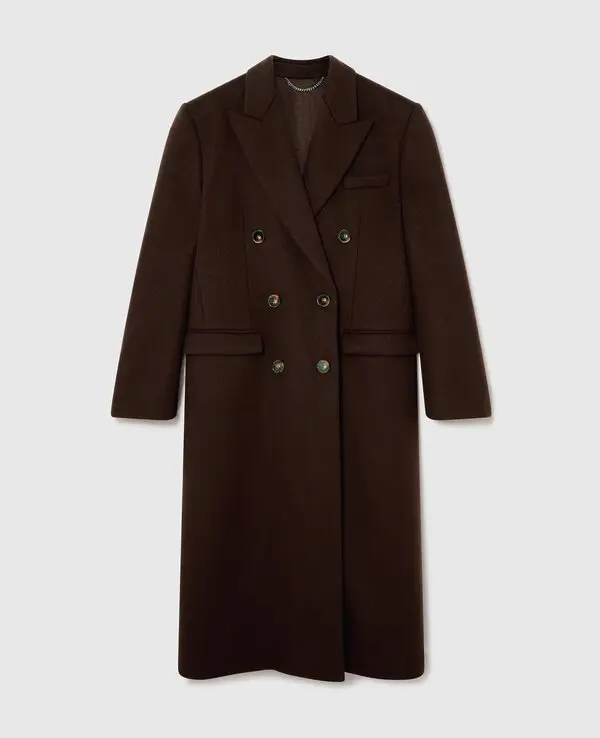 Stella McCartney Double-breasted Brushed Wool Coat