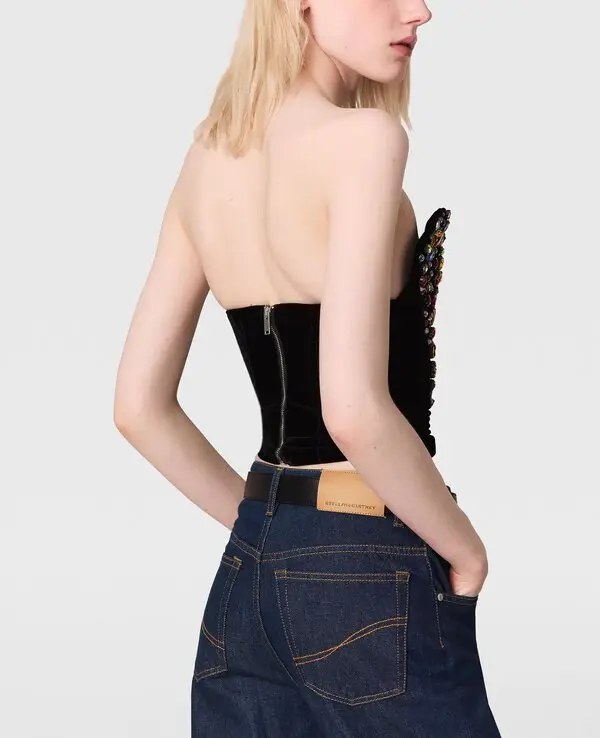 Stella McCartney Embellished Heart Bustier Top